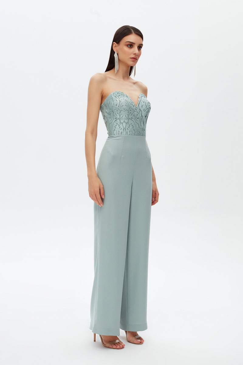 LUCY SWEETHEART NECKLINE JUMPSUIT – Barrus London
