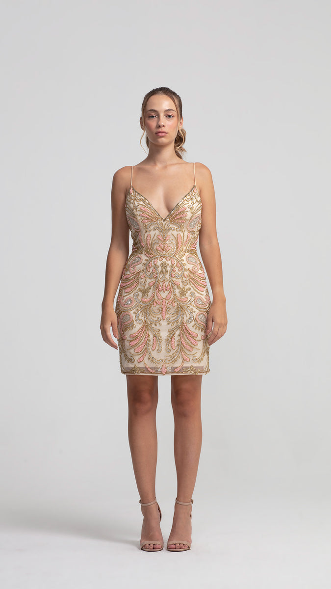 Deep Decollete Secret Mini Dress – Barrus London