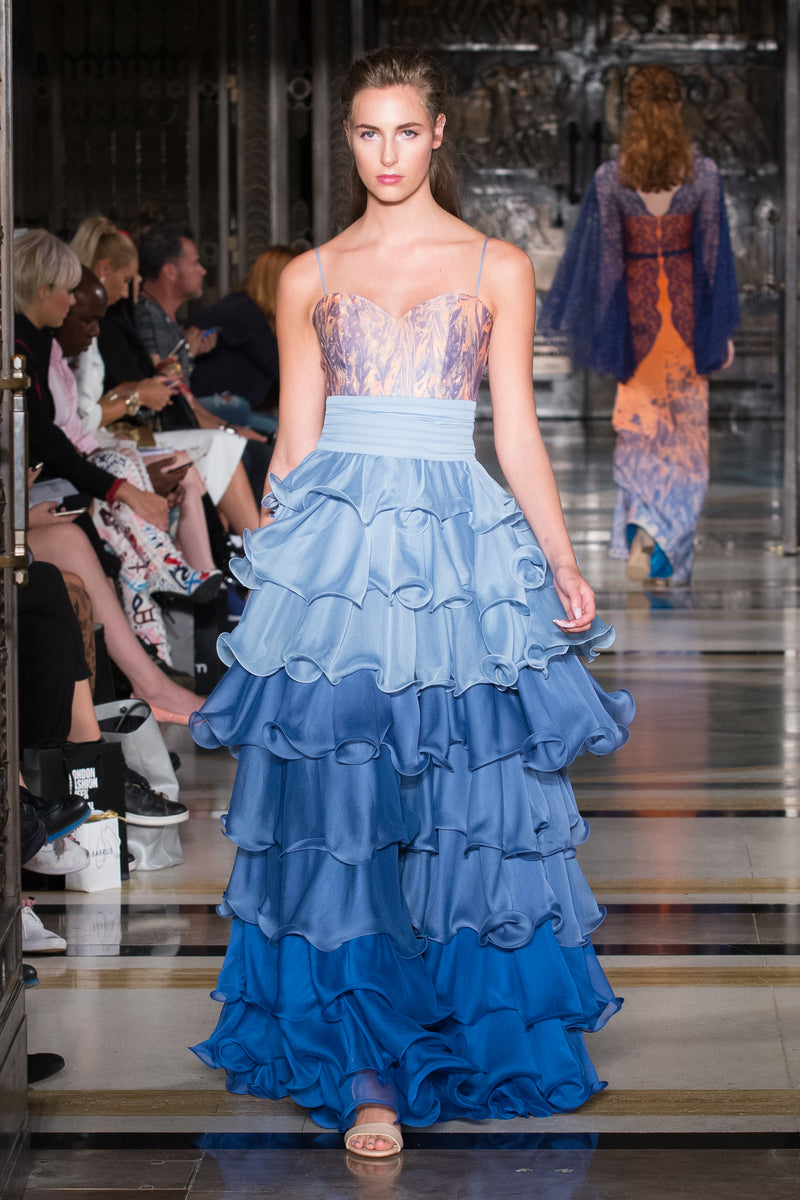 Marbling Dress With Flywheel Layers – Barrus London